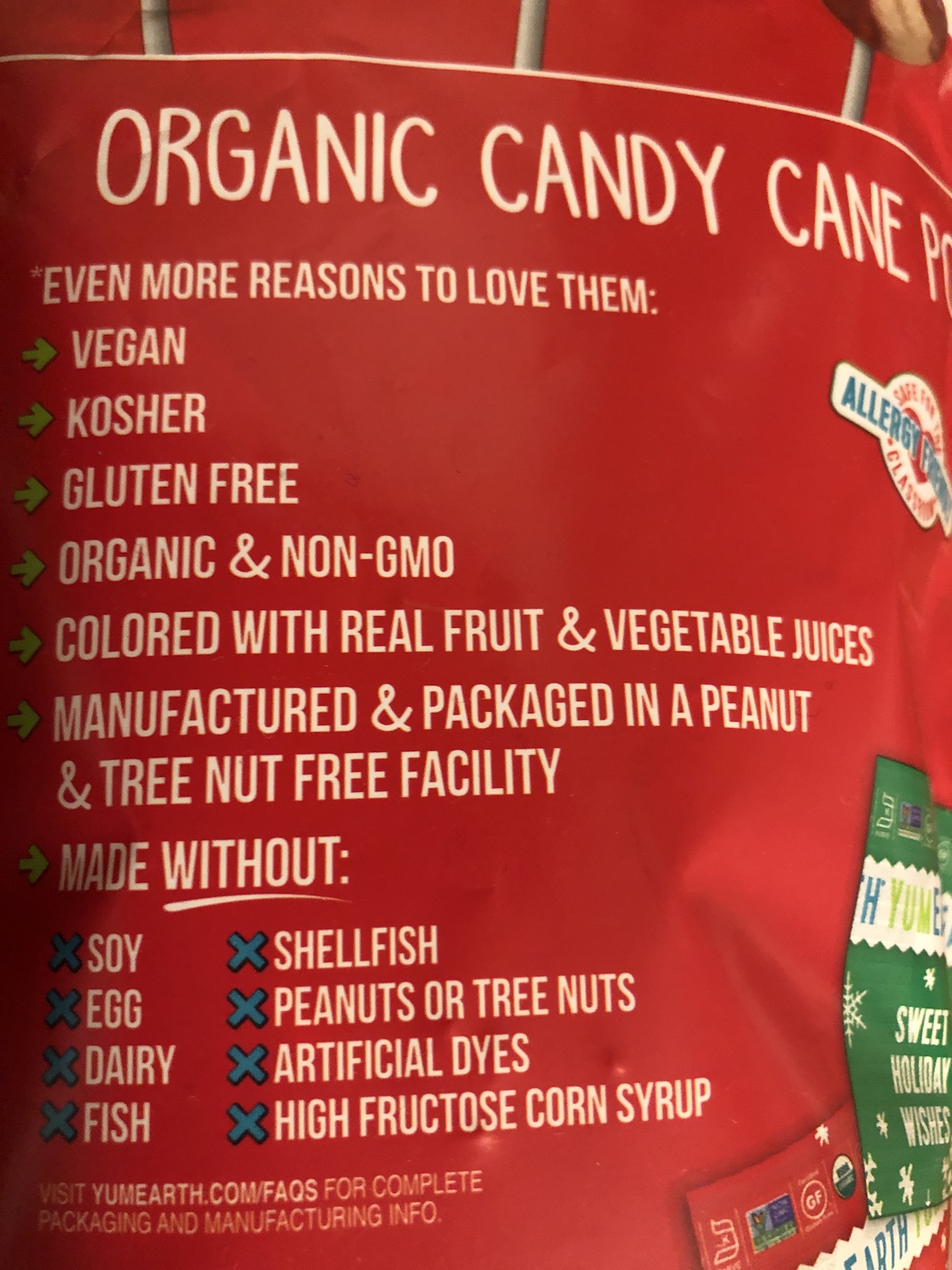 Yum Earth Organic Candy Cane Pops - Packaged Food Reviews
