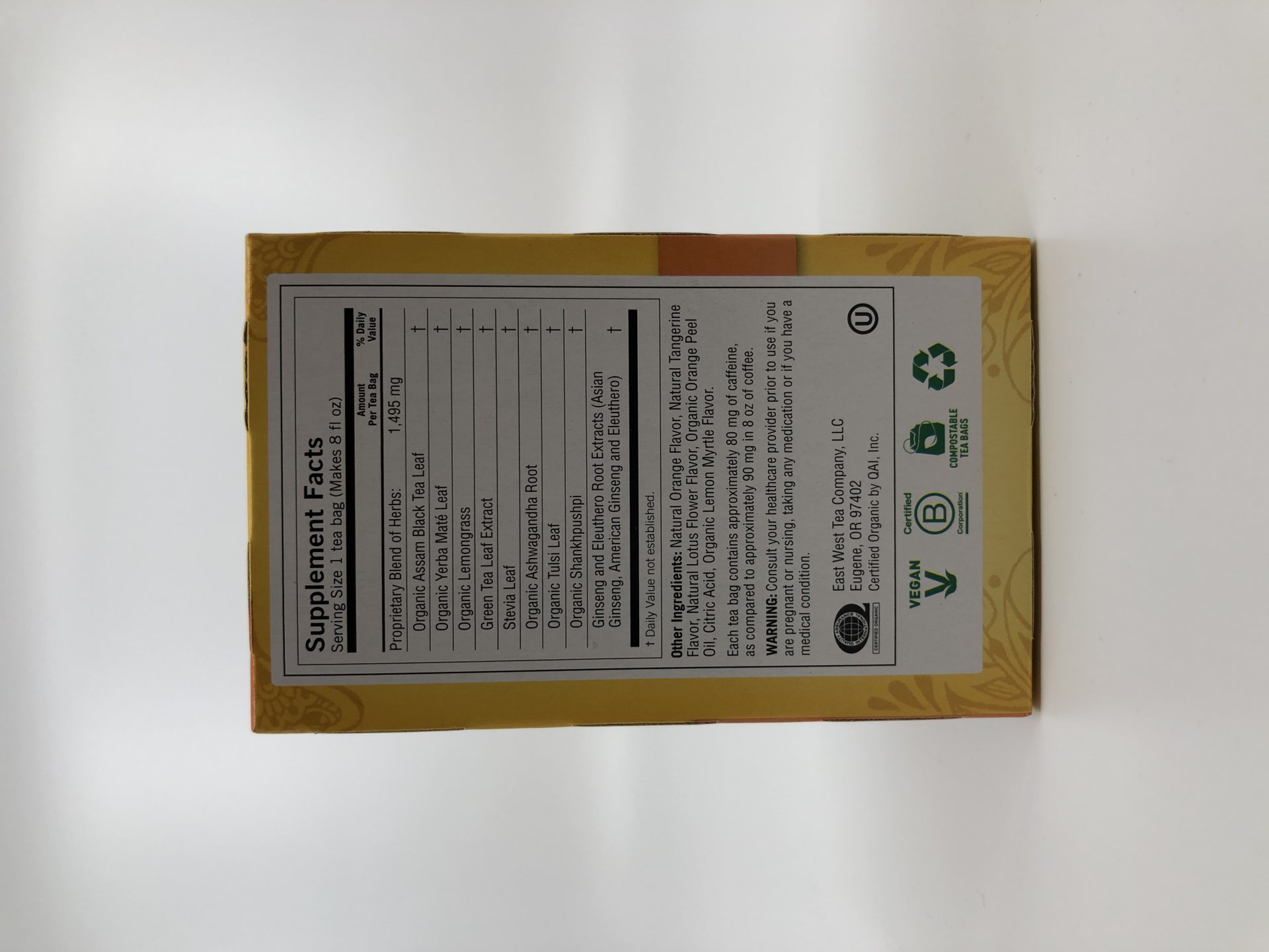 Yogi Sweet Tangerine Positive Energy Tea - Packaged Food Reviews