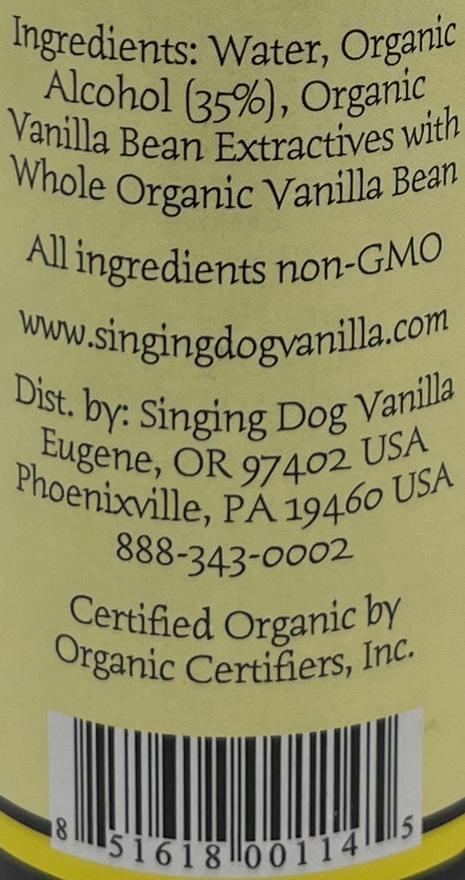 Singing Dog Vanilla - Packaged Food Reviews