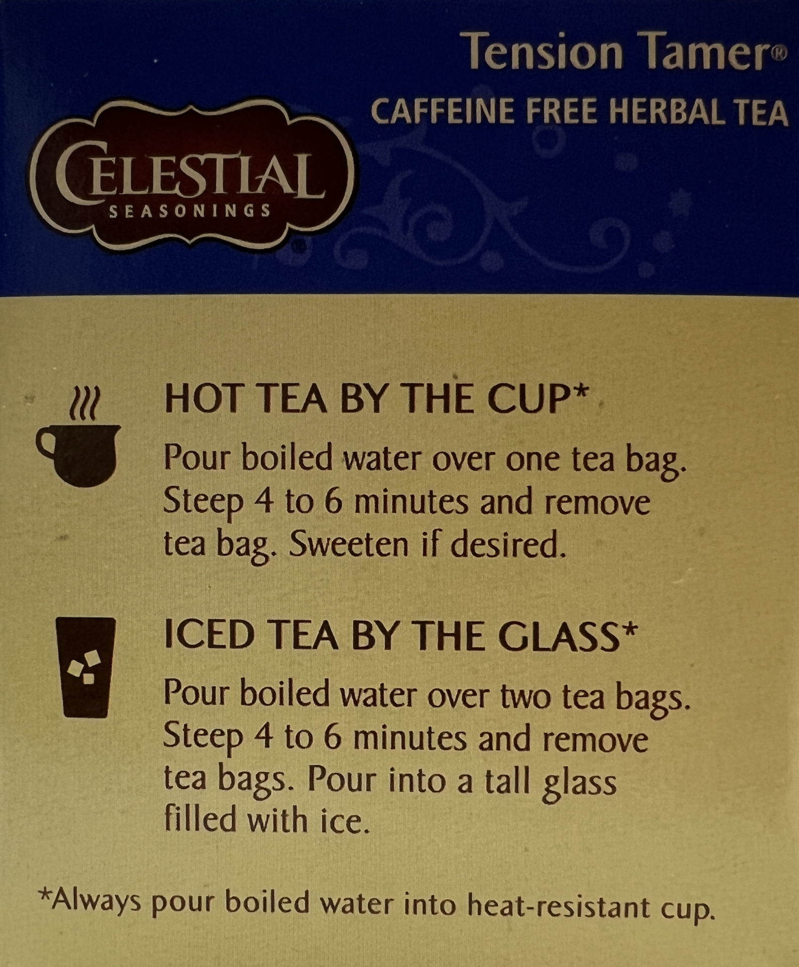 Tension Tamer Tea - Packaged Food Reviews