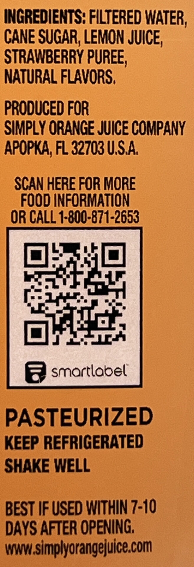 Simply Lemonade with Strawberry - Packaged Food Reviews