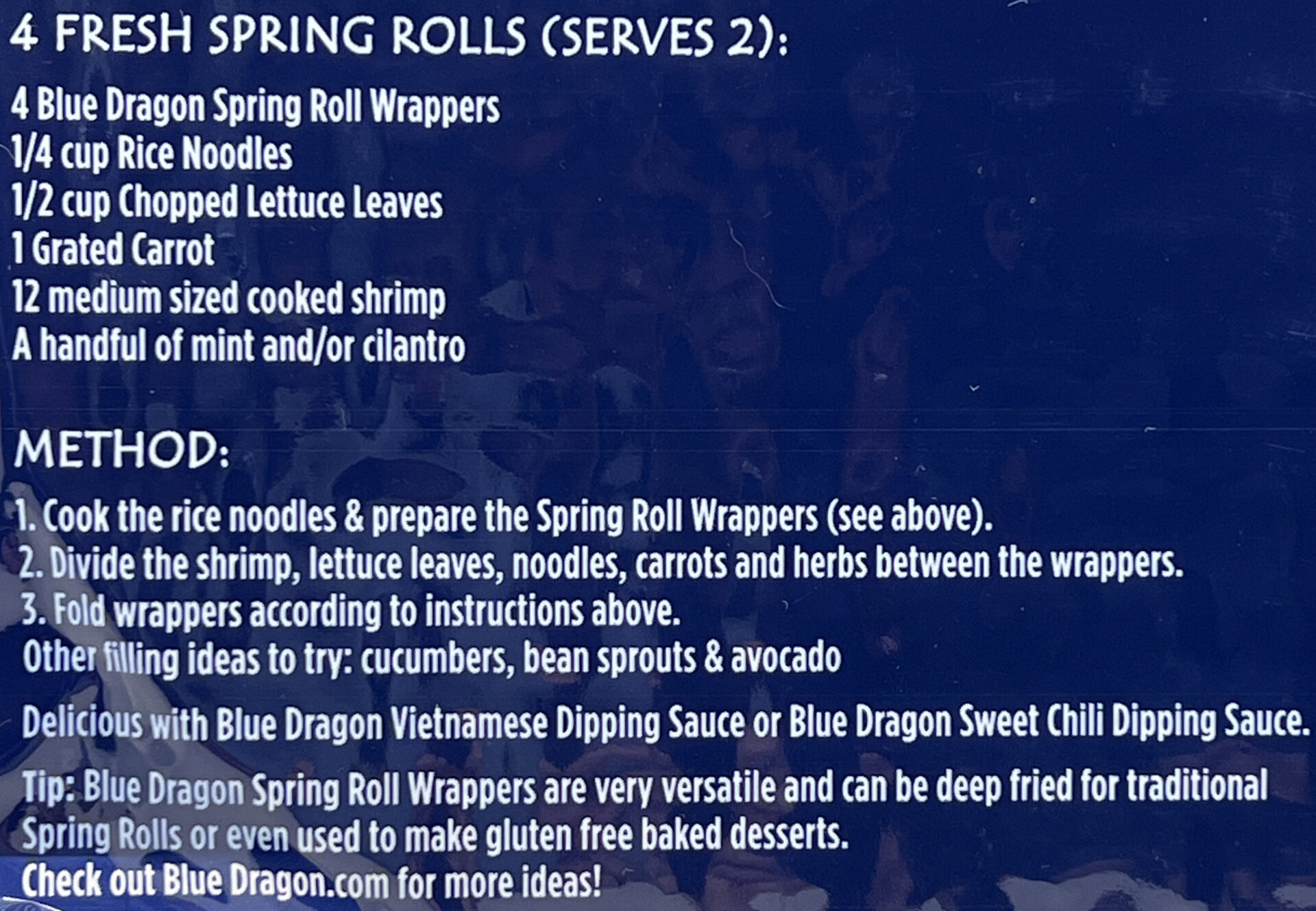 Blue Dragon Spring Roll Wrappers - Packaged Food Reviews