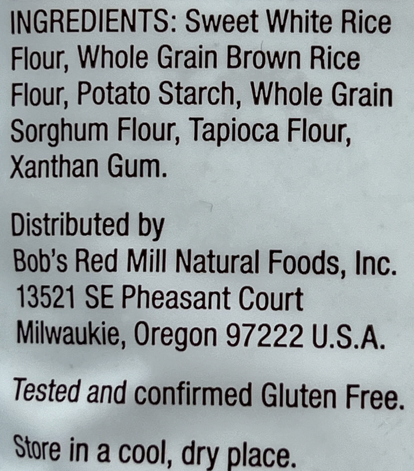 1 to 1 Baking Flour Ingredients - Packaged Food Reviews